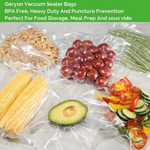 GERYON Vacuum Sealer Bags for All Food Vacuum Sealer Machine, 2 Pack 8" x 16' Vac Sealer Rolls, Commercial Grade BPA Free Material for Sous Vide & Saver Storage