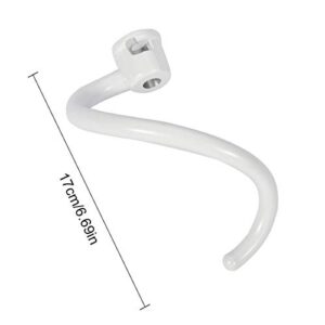 Coated Dough Hook Attachments for Kitchenaid Stand Mixer Bowl-Lift, Spiral Coated Metal Dough Hooks Fits Models KV25G0X, KV25G8X, KV25H0X, KP26M1X, KP26M8X, KL26M8X