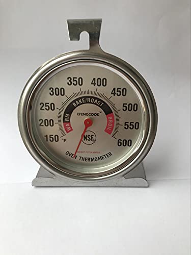 Efeng Large 3" Dial Oven Thermometer for Gas & Electric Oven,Grill Cooking Safety Leave-in- NSF accurately Easy-to-Read Clearly Large Number Shows temperatures for Meat,Grilling or Cake Cooking Oven