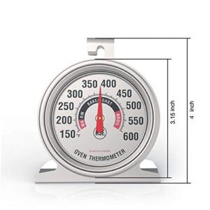 Efeng Large 3" Dial Oven Thermometer for Gas & Electric Oven,Grill Cooking Safety Leave-in- NSF accurately Easy-to-Read Clearly Large Number Shows temperatures for Meat,Grilling or Cake Cooking Oven