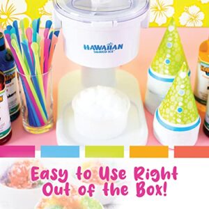 Hawaiian Shaved Ice Kid-Friendly Snow Cone Machine, 120V, White