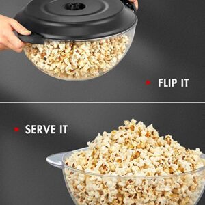 Popcorn Machine, 6-Quart Popcorn Popper maker, Nonstick Plate, Electric Stirring with Quick-Heat Technology, Cool Touch Handles (Red&Black)