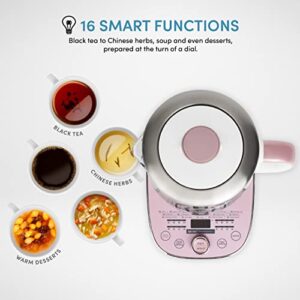 Aroma Professional AWK-701 16-in-1 Nutri-Water, Green, Fruit, Flower Tea, Coffee, Multi-Use Kettle, Delay Timer, 1.5L, Pink