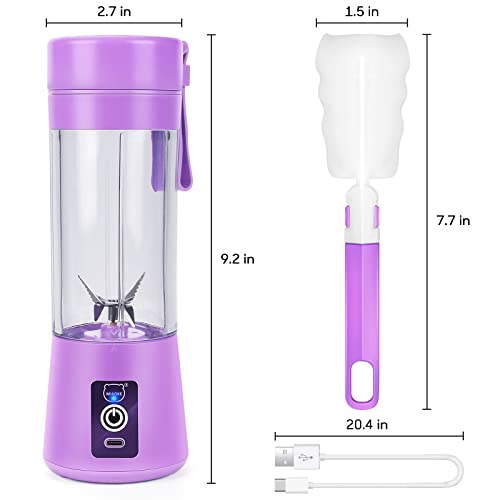 Portable Blender, MIAOKE Personal Mini Juice Blender, USB Rchargeable Juicer Cup with Six Blades in 3D, Smoothie Blender Home/Office/Outdoors