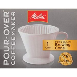 melitta porcelain #2 cone brewer, white