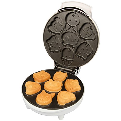 Animal Mini Waffle Maker- Make 7 Different Shaped Pancakes for Easter Morning- Includes a Cat Dog Reindeer & More- Electric Nonstick Waffler Iron, Pan Cake Cooker Makes Fun Breakfast, Gift for Kids