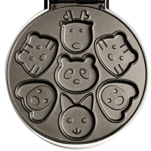 Animal Mini Waffle Maker- Make 7 Different Shaped Pancakes for Easter Morning- Includes a Cat Dog Reindeer & More- Electric Nonstick Waffler Iron, Pan Cake Cooker Makes Fun Breakfast, Gift for Kids