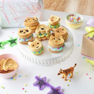 Animal Mini Waffle Maker- Make 7 Different Shaped Pancakes for Easter Morning- Includes a Cat Dog Reindeer & More- Electric Nonstick Waffler Iron, Pan Cake Cooker Makes Fun Breakfast, Gift for Kids