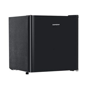 bangson small refrigerator, 1.6 cu.ft mini fridge with freezer, adjustable temperature and leveling leg, reversible single door, compact refrigerator dorm, office, bar and outdoors