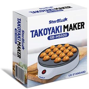 Takoyaki Maker by StarBlue with FREE Takoyaki picks - Easy and Simple to operate electric machine to make Japanese Takoyaki Octopus Ball AC 120V 50/60Hz 650W