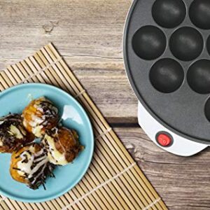 Takoyaki Maker by StarBlue with FREE Takoyaki picks - Easy and Simple to operate electric machine to make Japanese Takoyaki Octopus Ball AC 120V 50/60Hz 650W