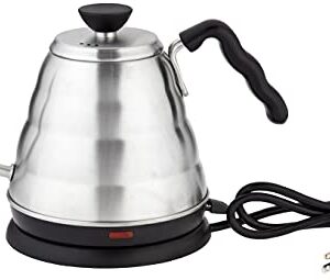 Hario V60 "Buono" Drip Kettle Electric Gooseneck Coffee Kettle 800 mL, Stainless Steel, Silver