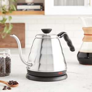 Hario V60 "Buono" Drip Kettle Electric Gooseneck Coffee Kettle 800 mL, Stainless Steel, Silver