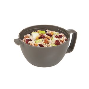 Prep Solutions by Progressive Microwave Soup On-the-Go, Gray - PS-91GY Leak-Proof, Cool-Touch Handle, Spoon Inlcuded