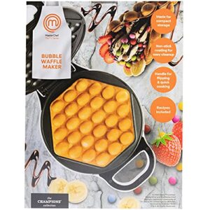 MasterChef Bubble Waffle Maker- Electric Non stick Hong Kong Egg Waffler Iron Griddle w FREE Recipe Guide- Ready in under 5 Minutes