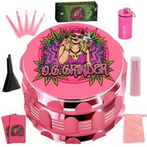 o.g. grinder for herbs & spices, 2.5 inch herb grinder pink grinder