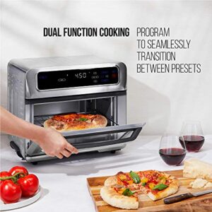 CHEFMAN Air Fryer Toaster Oven XL 20L, Healthy Cooking & User Friendly, Countertop Convection Bake & Broil, 9 Cooking Functions, Auto Shut-Off 60 Min Timer, Nonstick Stainless Steel, Shade Selector