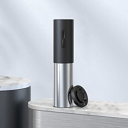 Electric Wine Opener, Automatic Electric Wine Bottle Corkscrew Opener with Foil Cutter, Rechargeable (Stainless Steel)