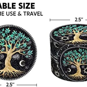 JOYTOP Grinder, 2.5 inch Tree of Life Sun Moon Galaxy Grinder (Black & Green)