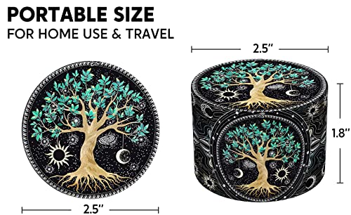 JOYTOP Grinder, 2.5 inch Tree of Life Sun Moon Galaxy Grinder (Black & Green)