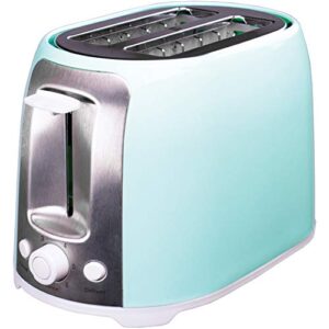 brentwood ts-292bl cool touch 2-slice extra wide slot toaster, blue