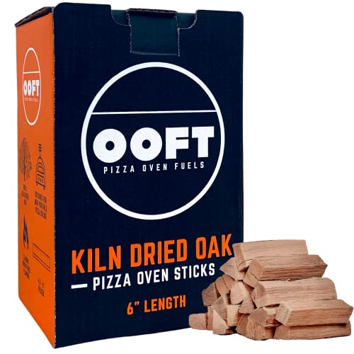 OOFT 6 Inch Mini Pizza Oven Wood - 100% Kiln Dried Oak - Perfect for Ooni Karu, Solo Stove Mesa & Pi and Other Mini Pizza Ovens - 8-10lb Box - Hardwood Pizza Oven Kindling Logs - High Heat & Slow Burn