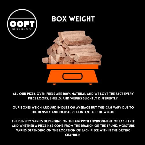 OOFT 6 Inch Mini Pizza Oven Wood - 100% Kiln Dried Oak - Perfect for Ooni Karu, Solo Stove Mesa & Pi and Other Mini Pizza Ovens - 8-10lb Box - Hardwood Pizza Oven Kindling Logs - High Heat & Slow Burn