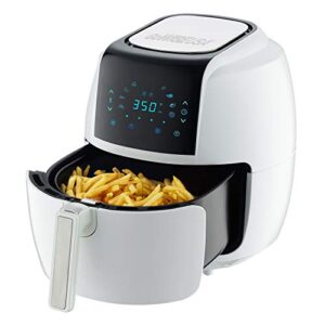 GoWISE USA XL 8-in-1 Digital Air Fryer with Recipe Book, 5.8-Qt, White