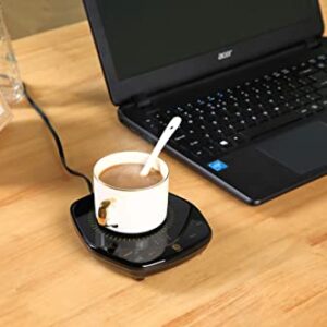 HX HECLX Mug Warmer Coffee Warmer for Desk Heater Accessories 131℉/149℉/167℉ Adjustable Temperature 25W 4h Auto Shut Off-Setting Cup Warmer for Coffee, Beverage, Milk, Tea, Water (Mug Not Included)