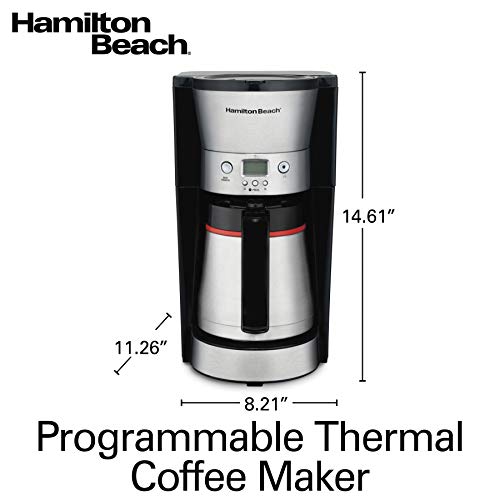 Hamilton Beach (46899A Programmable 10-Cup Thermal Coffee Maker, Stainless steel