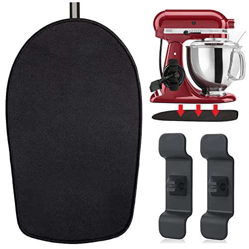 Mixer Slider Mat with 2 Cord Organizers for Stand Mixer, Kitchen Aid Mixers Accessories and Attachments, Mixer Mover Sliding Mat Pad for Countertop Appliances