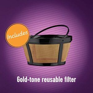 Mr. Coffee Easy Measure 12 Cup Programmable Maker with Gold Tone Reusable Filter