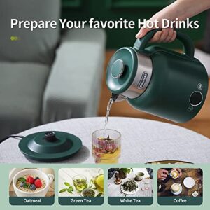 DmofwHi Electric Kettle with TEMP Digital Display(℉/℃), 1.5L Stainless Steel Electric Hot Water Kettle, Auto Shut Off, Boil-Dry Protection, 1200W Electric Tea Kettle for Tea -Deep Green