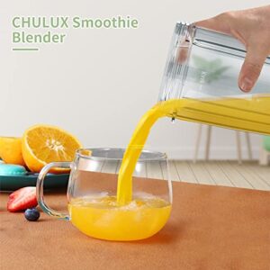 CHULUX 1000W Personal Bullet Blender for Shakes and Smoothies,Nutritional Blender for Kitchen with Blending and Grinding Blades,Tritan 32+15 oz Travel Bottles for Fruits,Vegetables,Coffee Beans