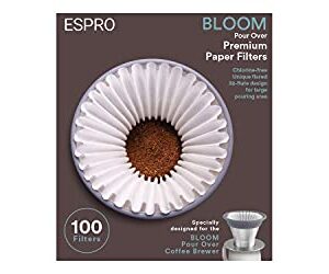 ESPRO BLOOM Pour Over Coffee Brewer - Paper Filters 100 Count