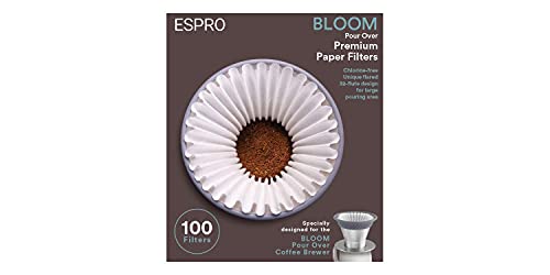 ESPRO BLOOM Pour Over Coffee Brewer - Paper Filters 100 Count