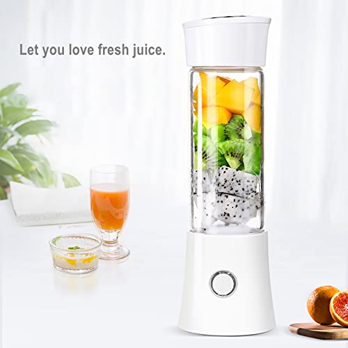 Portable Blender, Fresh Juice Blender Bottles Upgrading 480ML 6 Blades, Blender for Shakes and Smoothies