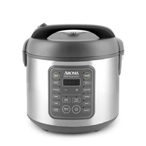 aroma housewares 20-cup (cooked) / 5qt. digital rice & grain multicooker (arc-5200sg), gray