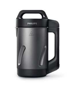 philips soup and smoothie maker, makes 2-4 servings, hr2204/70, 1.2 liters, black and stainless steel