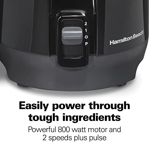 Hamilton Beach Juice & Blend 2-in-1 Juicer Machine and 20 oz. Blender, Big Mouth Large 3” Feed Chute for Whole Fruits and Vegetables, Easy to Clean, Centrifugal Extractor, 800W Motor, Black (67970)