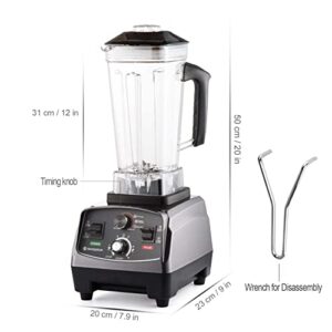 Blender Professional Countertop Blender, 2200W High Speed Smoothie Blender for Shakes and Smoothies, commercial blender with Timer, 68OZ BPA-Free Tritan Jar, Smoothie Maker BATEERUN