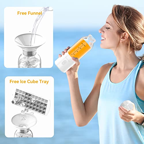 Portable Blender, Blender for Shakes and Smoothies, Personal Blender, USB Rechargeable 14 Oz Mini Blender With for Traveling, Outdoor, Gym, Office