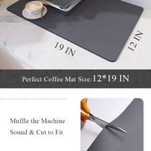 TCHDIO-Coffe Mat-Coffee Bar Accessories-No Water Marks Drying Mat-Rubber Backing Bar Mat Fit Under Coffee Maker Machine Coffee Pot-Perfect Coffee Station Organizer