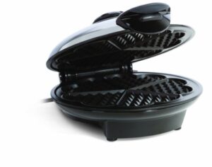 euro cuisine wm520 eco friendly heart shaped waffle maker – ptfe and pfoa free non stick plates,silver