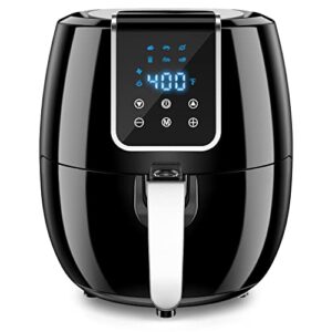 6-in-1 air fryer, 7-quart/6.5l smart electric hot airfryer combo oven oilless cooker, 1800w large capacity multifunction health fryer with lcd digital screen and nonstick frying pot, 140℉ to 400℉ temperature range, etl/ul certified