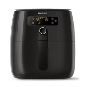 philips kitchen appliances premium digital airfryer with fat removal technology + recipe cookbook, 3 qt, black, hd9741/99, x-large