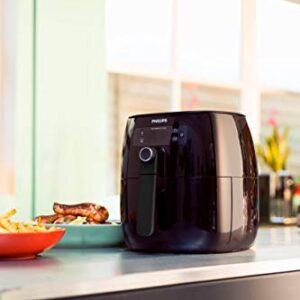 Philips Kitchen Appliances Premium Digital Airfryer with Fat Removal Technology + Recipe Cookbook, 3 qt, Black, HD9741/99, X-Large