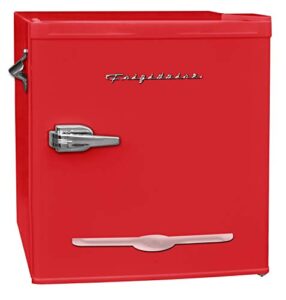 frigidaire efr176-red 1.6 cu. ft. retro bar fridge with side bottle opener, red