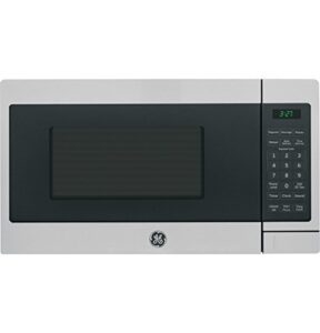 ge countertop microwave oven | includes optional hanging kit | 0.7 cubic feet capacity, 700 watts | kitchen essentials for the countertop | stainless steel