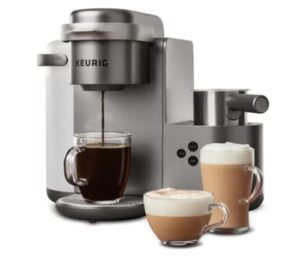 keurig k-cafe c single serve k-cup pod c latte and cappuccino maker, 12, nickel